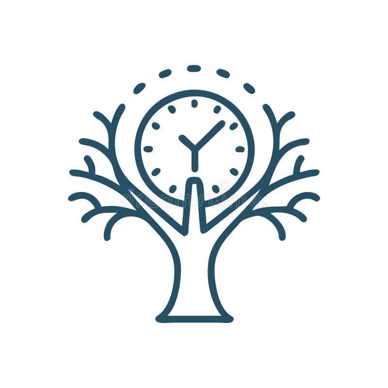 Time Management Tree Icon: Efficient Growth and Sustainable Development ...