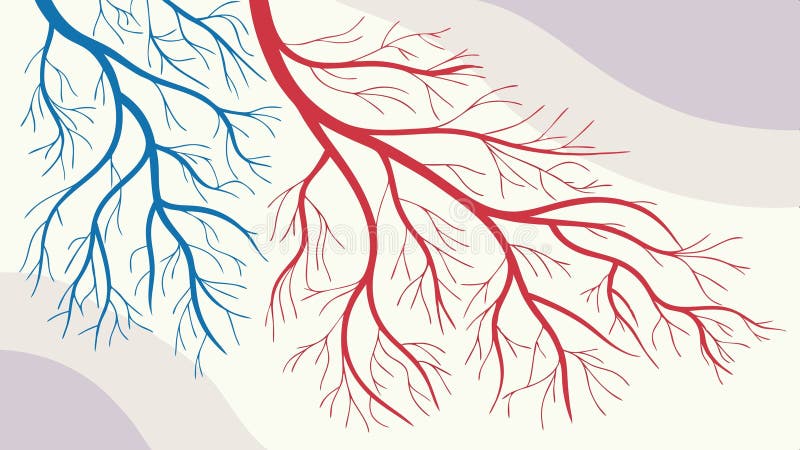 Stylized Tree Graphic with Intricate Branches and Root Structure Vector ...