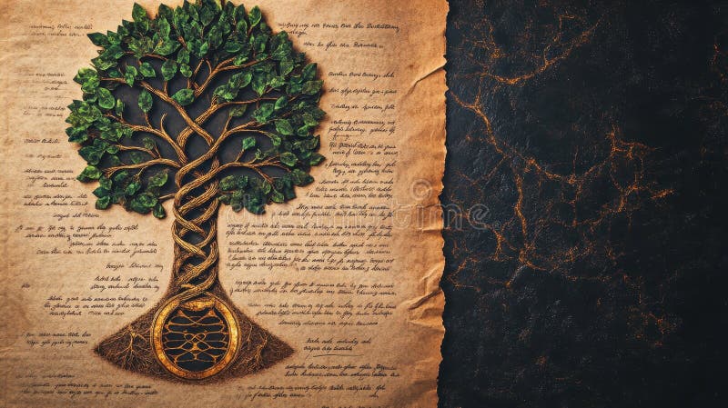 Ancient Wisdom: a Tree of Knowledge with Roots in Lore and Parchment ...