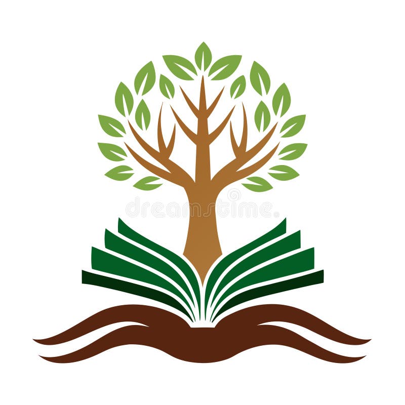 Tree of Knowledge Logo Concept: Education and Learning with Open Book ...