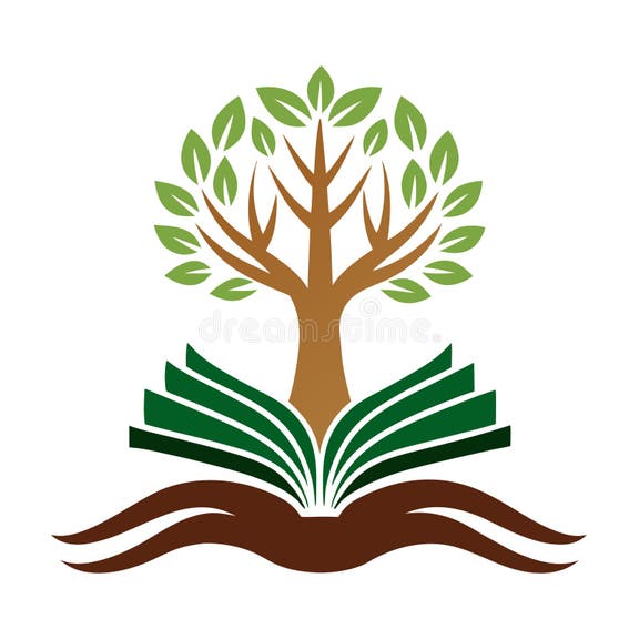 Tree of Knowledge Logo Concept: Education and Learning with Open Book ...