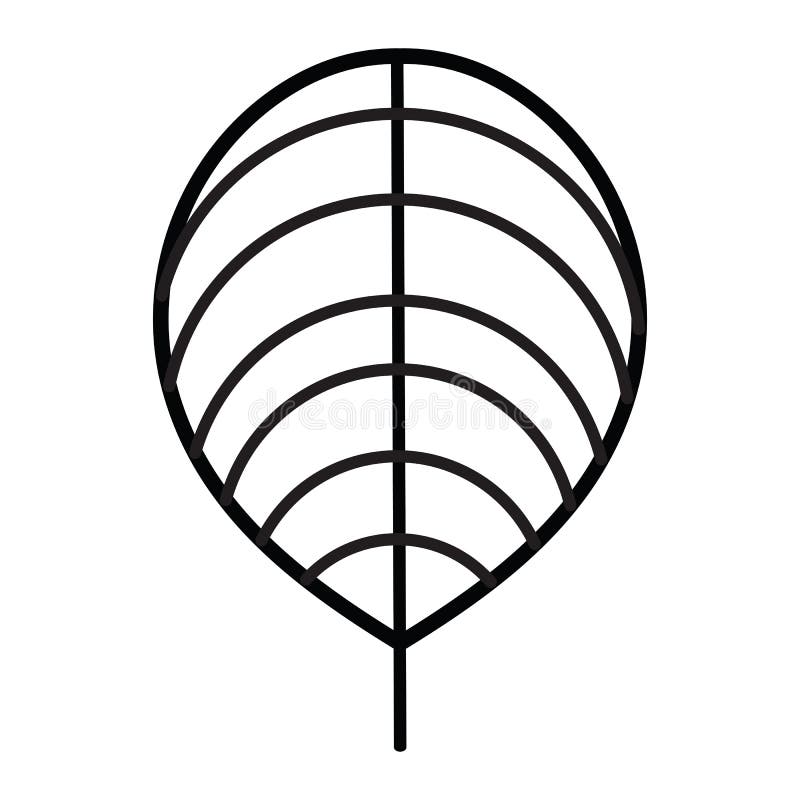 Stylized Tree Leaf on a White Background Stock Vector - Illustration of ...