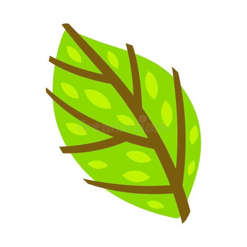 Stylized Tree with Leaves. Illustration or Concept for Emblem and ...
