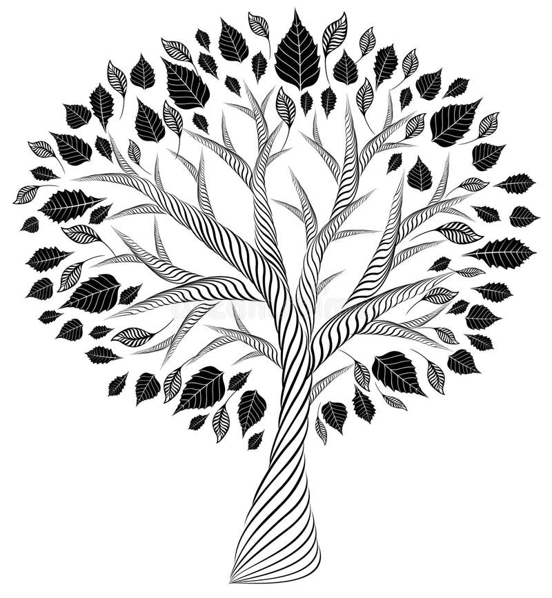 Stylized Tree.pencil Drawing.silhouette.graphic Arts Stock Illustration ... Stylized Tree.pencil Drawing.silhouette.graphic Arts Stock Illustration ...