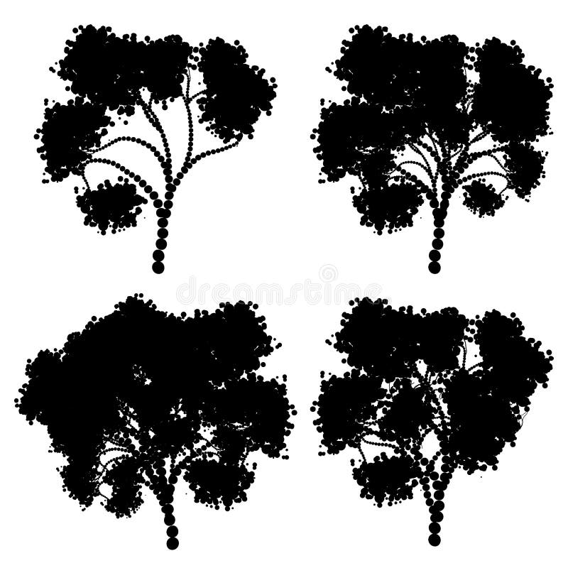 Stylized Tree Silhouette stock vector. Illustration of symbol - 73070111