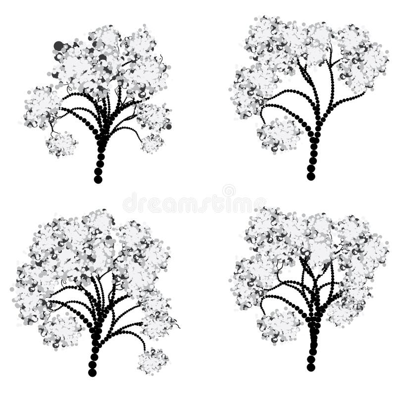 Stylized Tree Silhouette stock vector. Illustration of silhouette ...