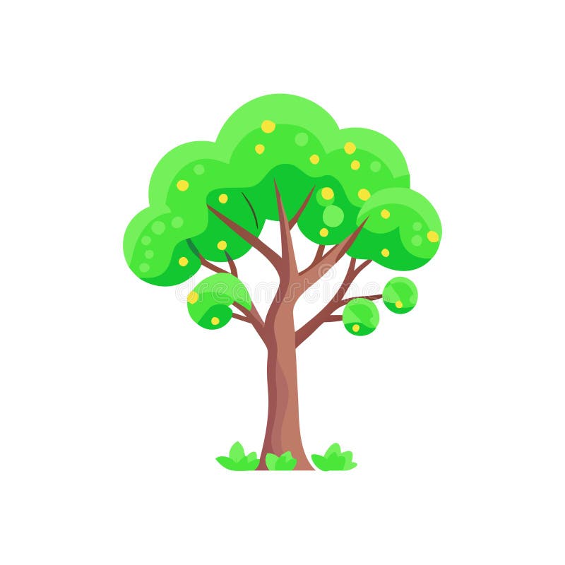 Stylized Tree with Umbrellas Black and White Vector Graphic Stock ...