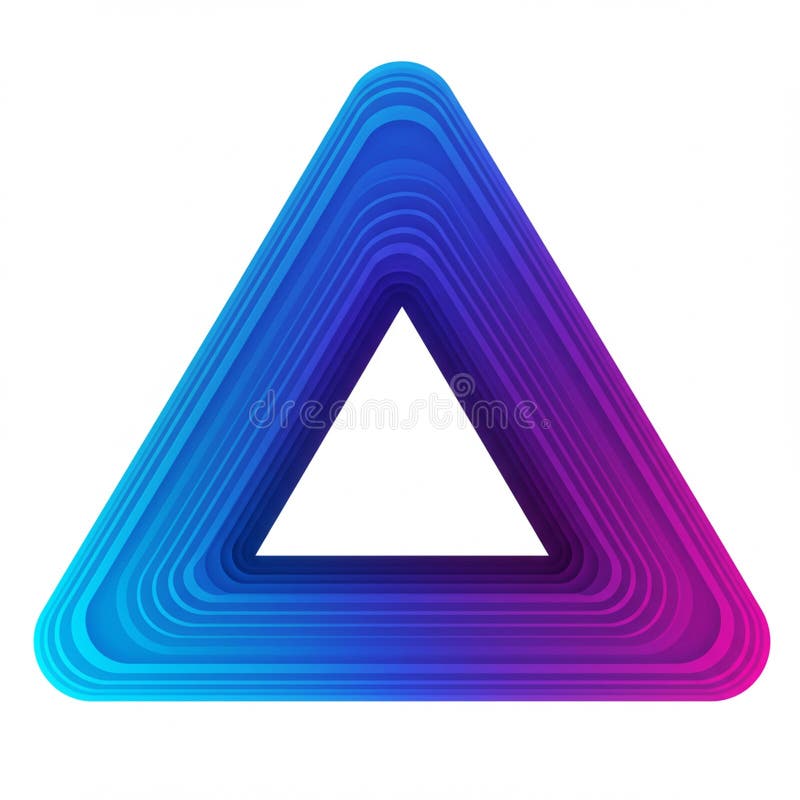 A Stylized Triangle with a Hollow Center Made of Multiple Concentric ...