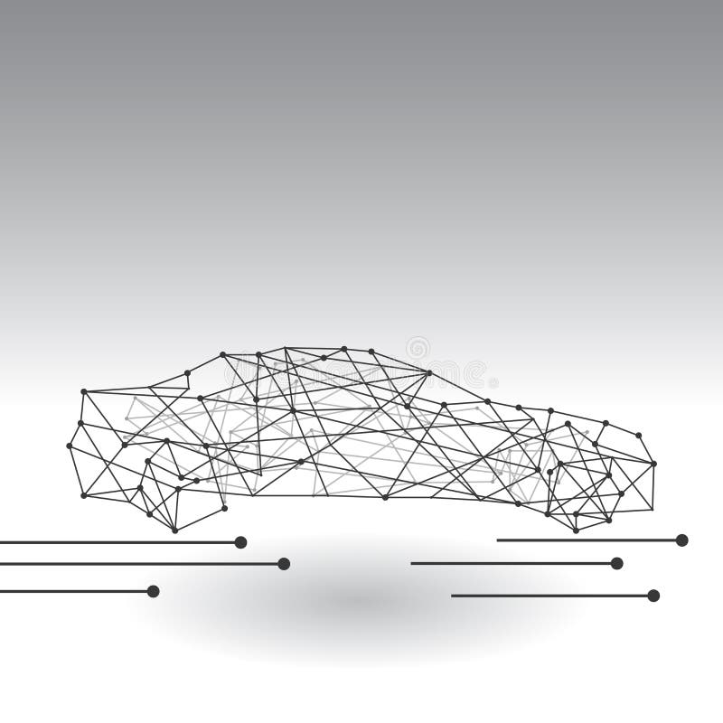 Stylized Triangles Dots Car Stock Vector - Illustration of design ...