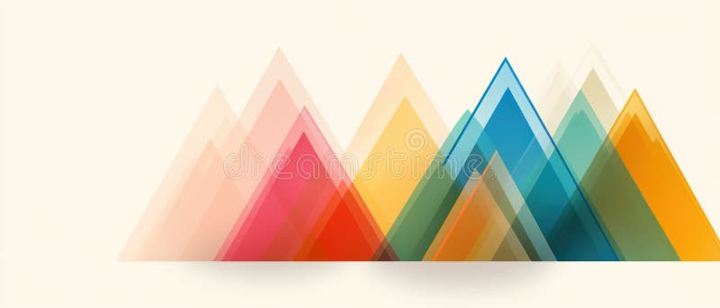 Stylized Triangles in Vibrant Colors Create Modern Abstract Design ...