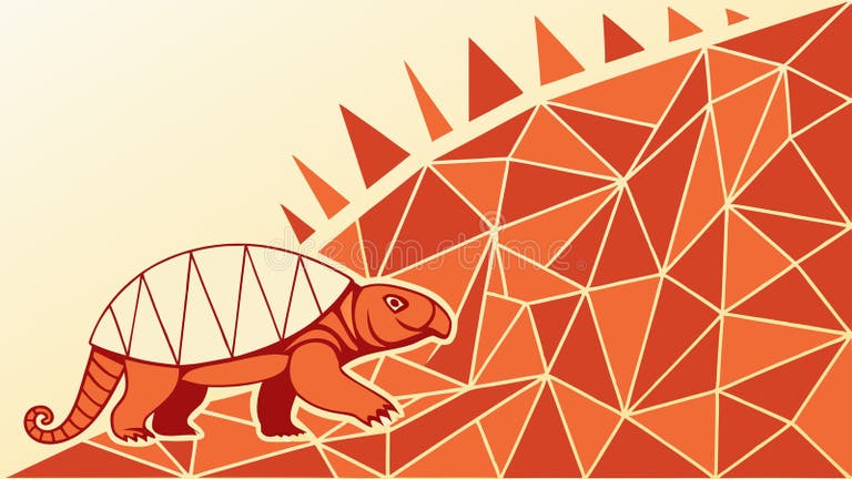 Stylized Turtle with Geometric Shell, Nature Art, Vector Design ...