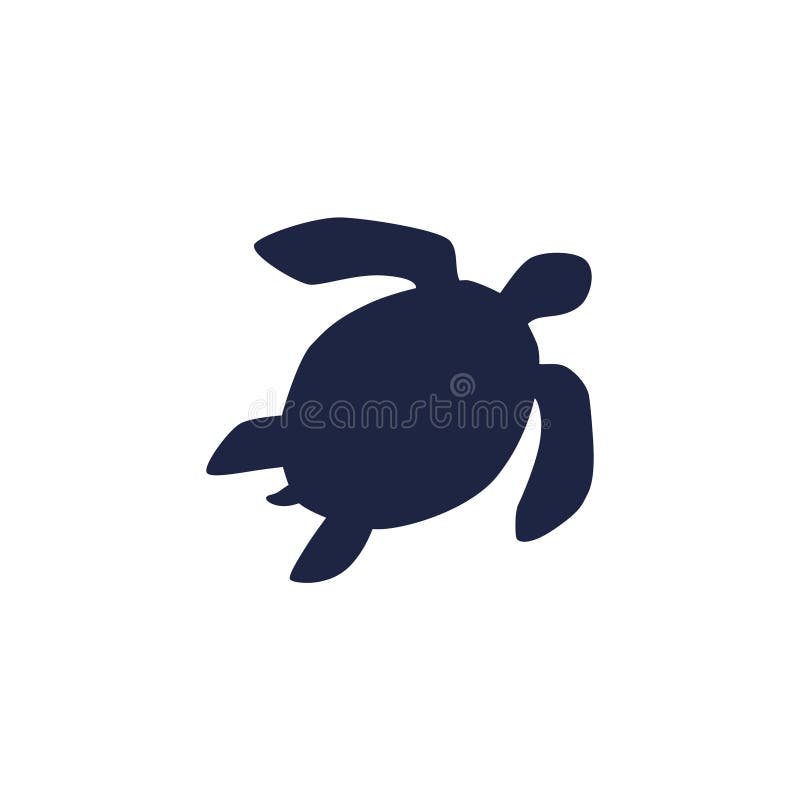 Stylized Turtle Icon Vector Illustration Stock Vector - Illustration of ...