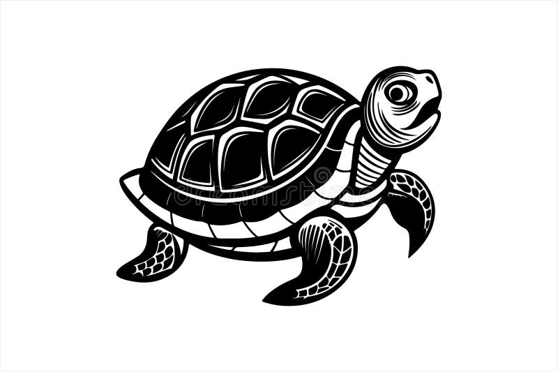 Stylized Turtle Illustration Stock Vector - Illustration of logo ...