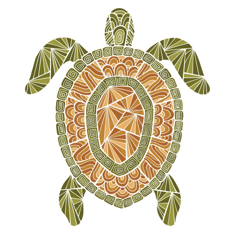 Stylized Turtle Style Zentangle Stock Vector - Illustration of nature ...