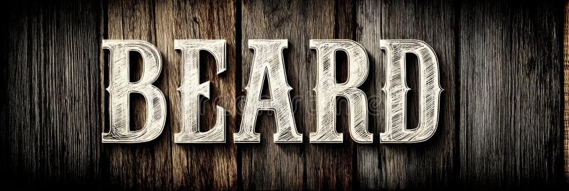 Stylized Typography Design Featuring the Word Beard Shaped Like a Beard ...
