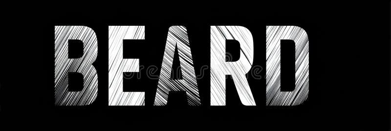 Stylized Typography Design Showcasing the Word Beard, Creatively Formed ...