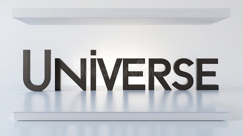 Stylized Typography Displaying the Word Universe on a Minimalistic ...