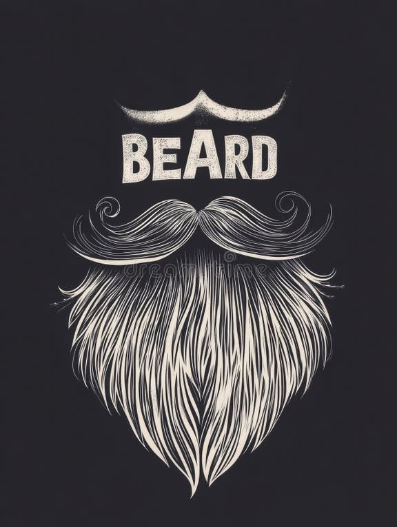 Typography Design Showcasing the Word Beard Stylized To Resemble a ...