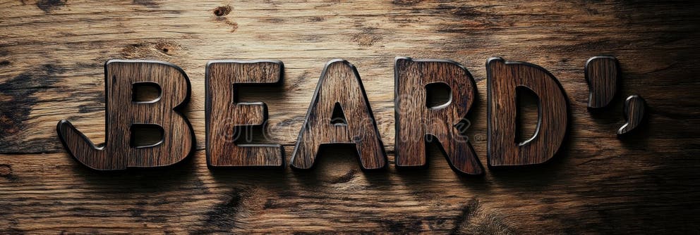 Stylized Typography of the Word Beard Designed To Resemble a Beard ...