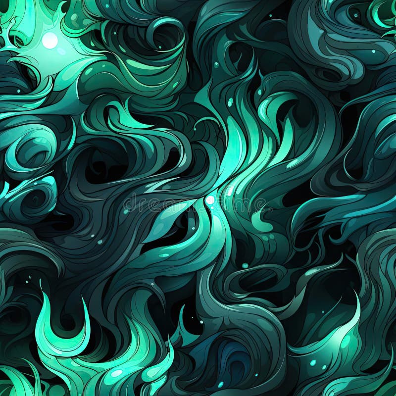 Stylized Underwater Texture with Moving Wavy Lines (tiled) Stock ...
