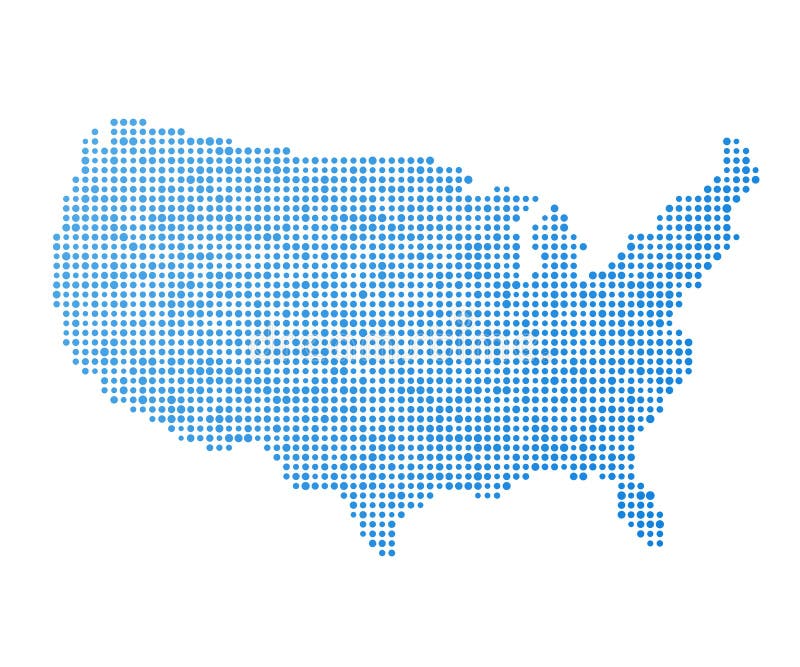 Stylized USA map stock vector. Illustration of graphic - 89671158