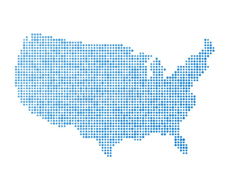 Stylized USA map stock vector. Illustration of graphic - 89671158