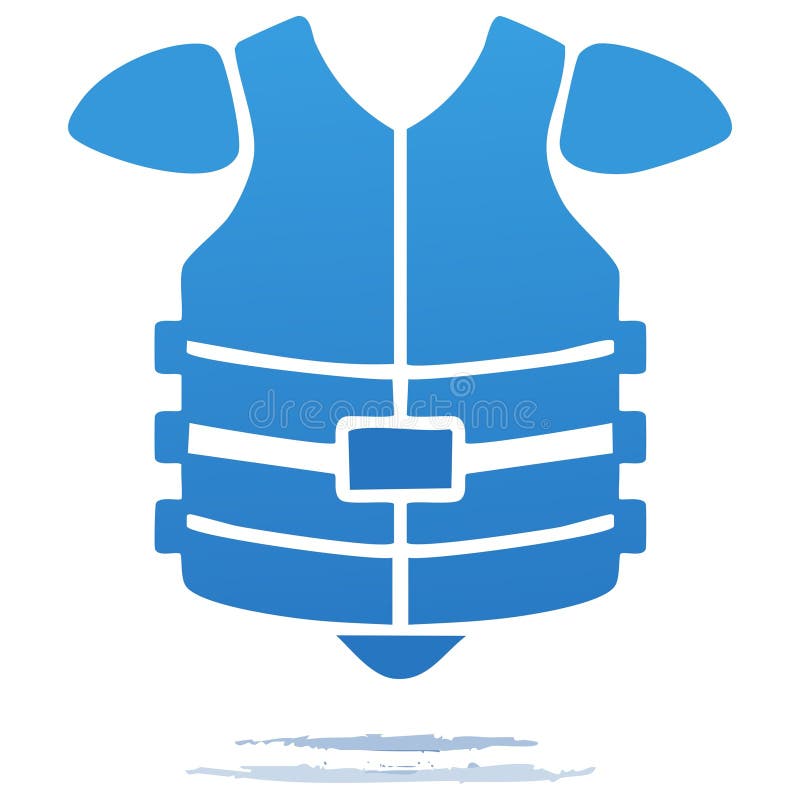 Stylized Vector of a Blue Life Vest or Jacket, Representing Water ...