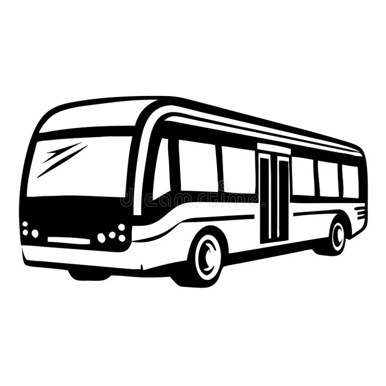 Stylized Vector Bus Graphic for Transportation Design and Urban ...