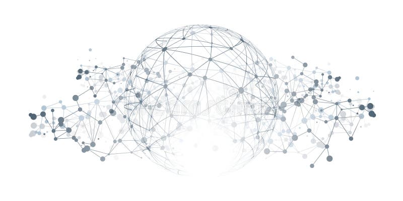 Network Digital Globe Interconnected Lines Stock Illustrations – 158 Network Digital Globe ...