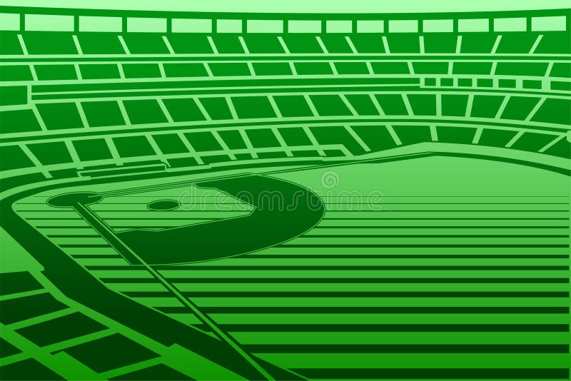 Baseball Arena Field Stadium Outline Silhouette Vector Stock Vector ...