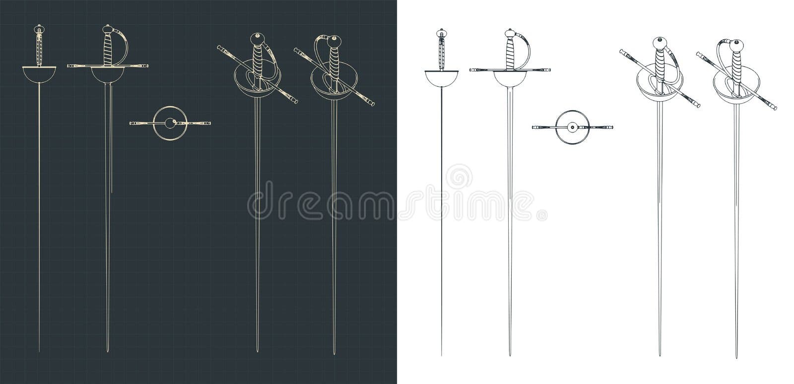 Epee Medieval Stock Illustrations – 809 Epee Medieval Stock ...