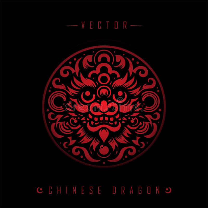 A Stylized Vector Illustration of a Chinese Dragon Stock Illustration ...
