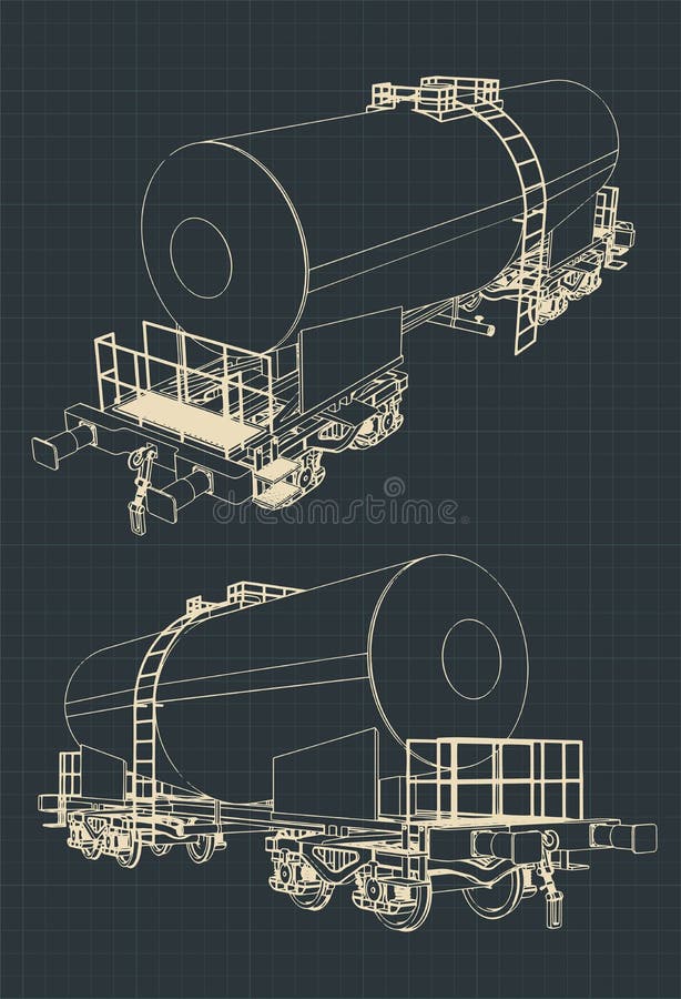 Cargo Train Blueprint Stock Illustrations – 37 Cargo Train Blueprint ...