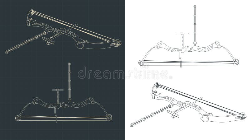 Sports Compound Bow Drawings Stock Vector - Illustration of stabilizer ...
