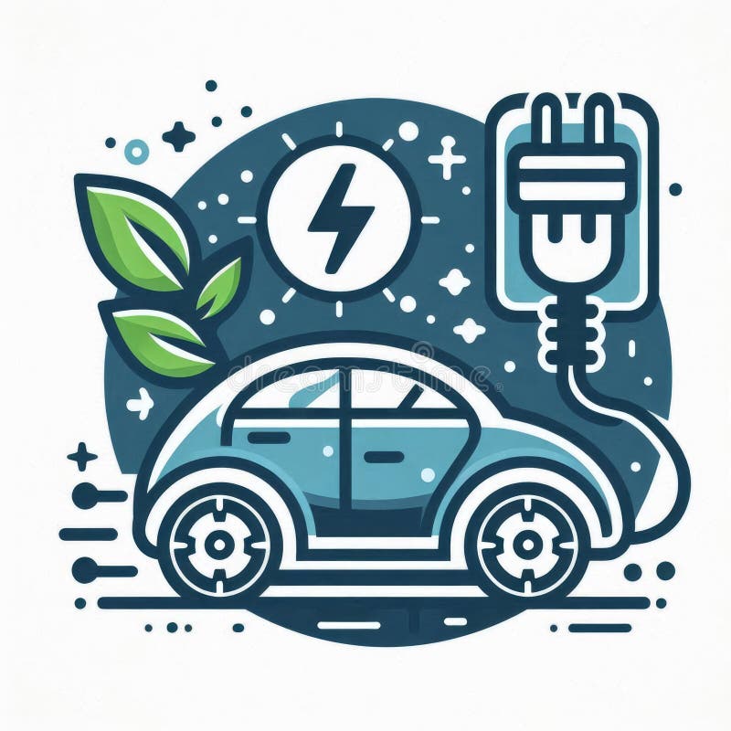 Electric Car Icon – Sustainable Technology & Eco-Friendly Transport ...