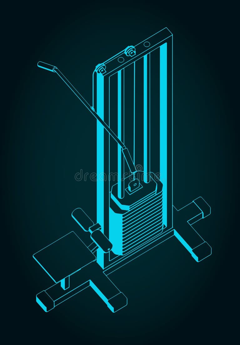 Machine Lat Pulldown Stock Illustrations – 166 Machine Lat Pulldown ...