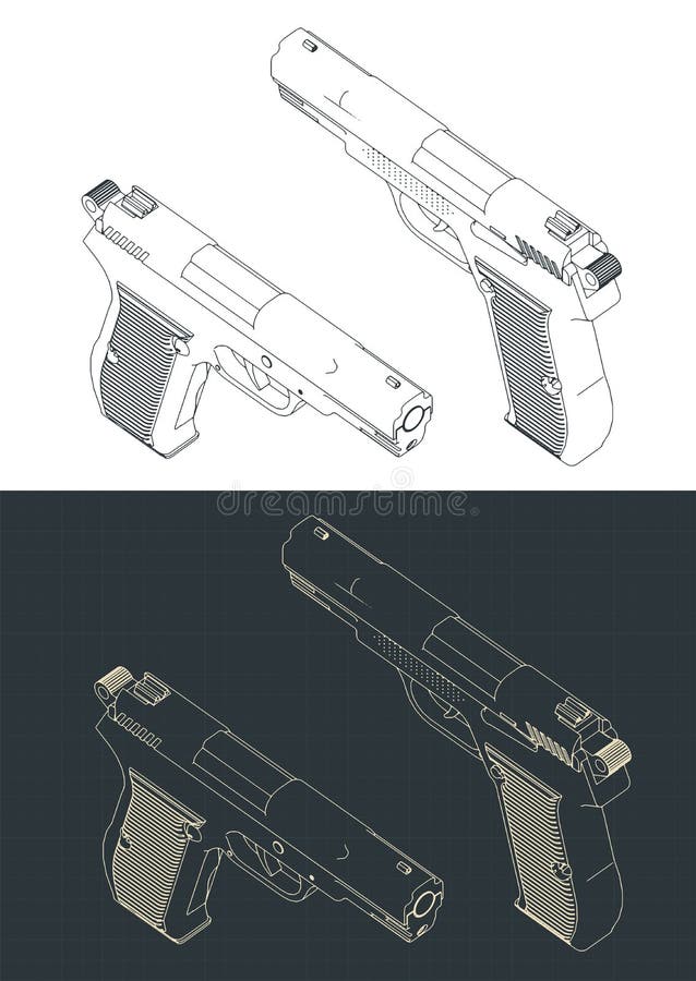 Pistol Blueprints Stock Illustrations – 11 Pistol Blueprints Stock ...