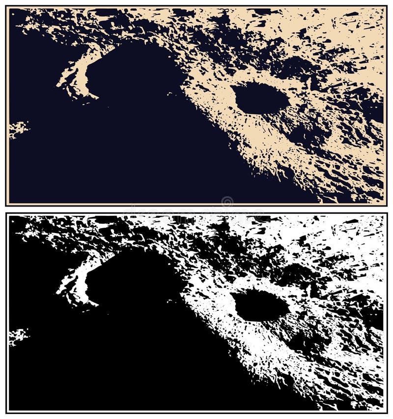 Craters Planetary Surface Close Up Stock Vector - Illustration of ...
