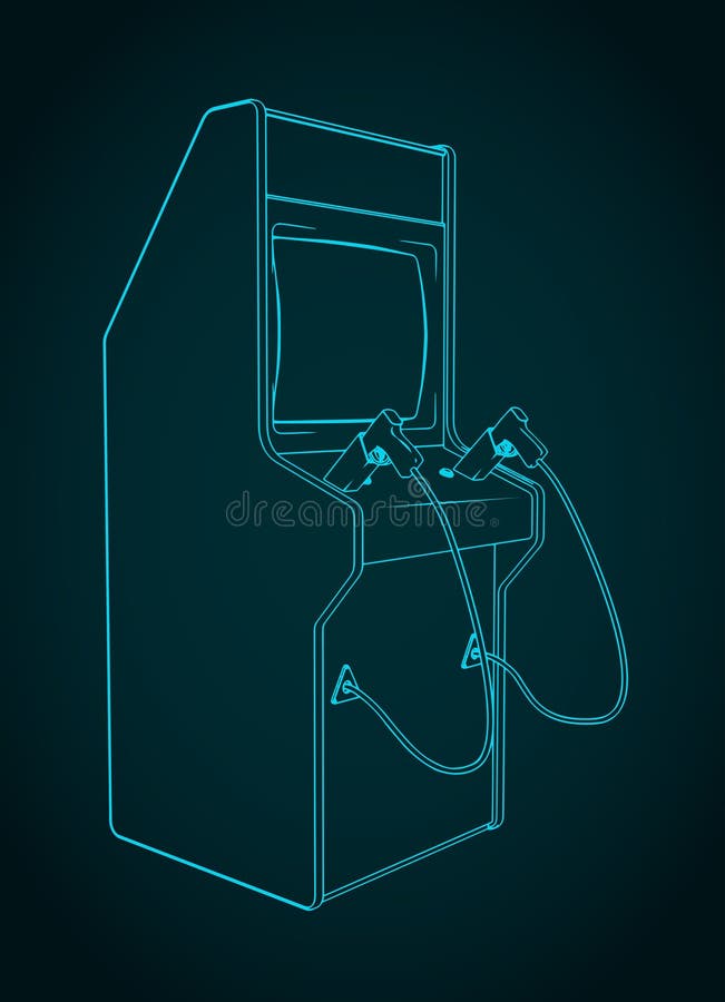 Shooter Arcade Machine Illustration Stock Vector - Illustration of ...