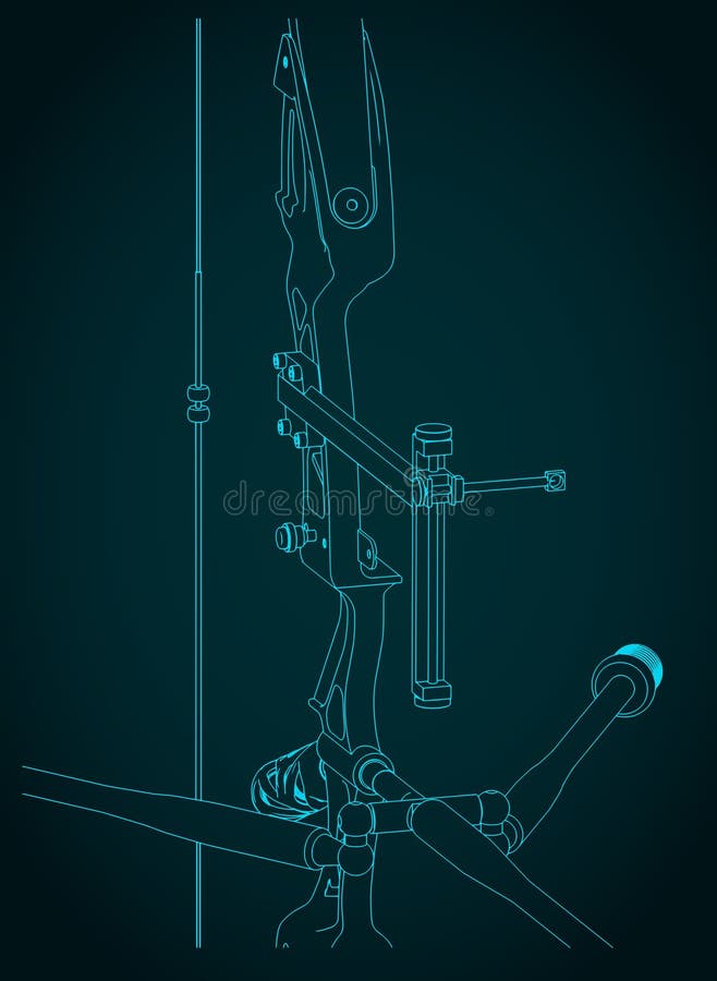 Target Recurve Bow Kit Close-up Stock Vector - Illustration of ...