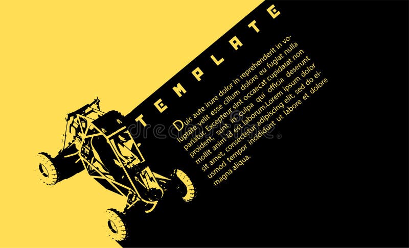 Stylized buggy template stock vector. Illustration of quad - 237688106