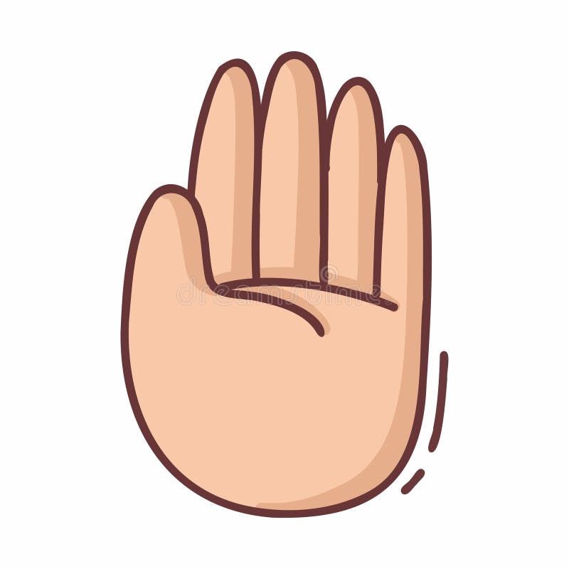 Hand 5 Fingers Vector Art Illustration Stock Illustration - Illustration of materials, thumb ...