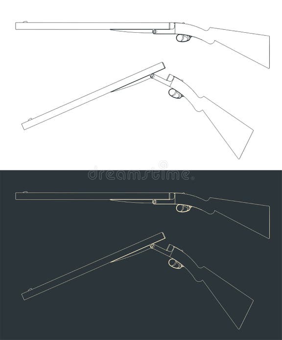 Blueprints Rifle Stock Illustrations – 58 Blueprints Rifle Stock ...