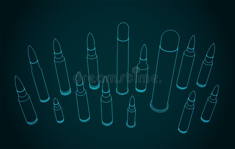 Bullets Set stock vector. Illustration of vector, battle - 243398294