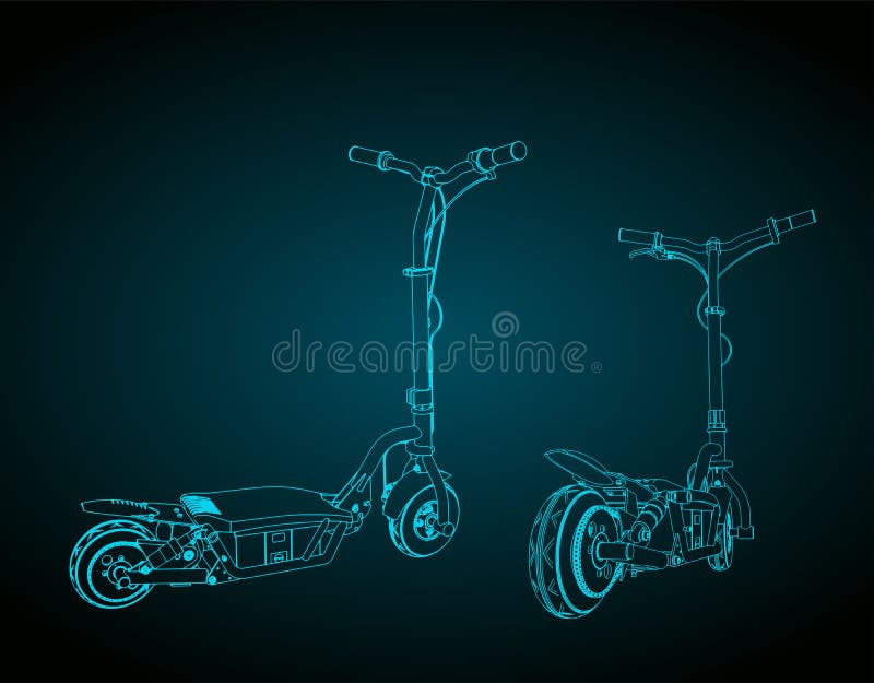 Stylized Scooter Stock Illustrations – 367 Stylized Scooter Stock ...