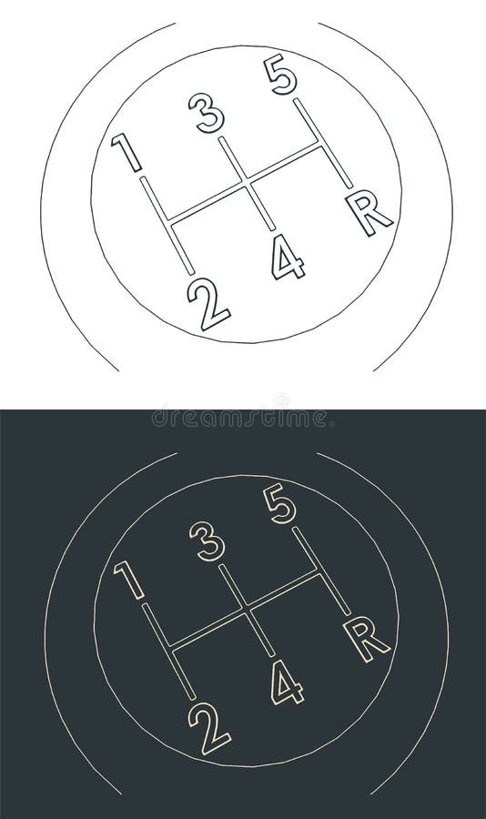 Gear shift knob stock vector. Illustration of auto, abstract - 243398353