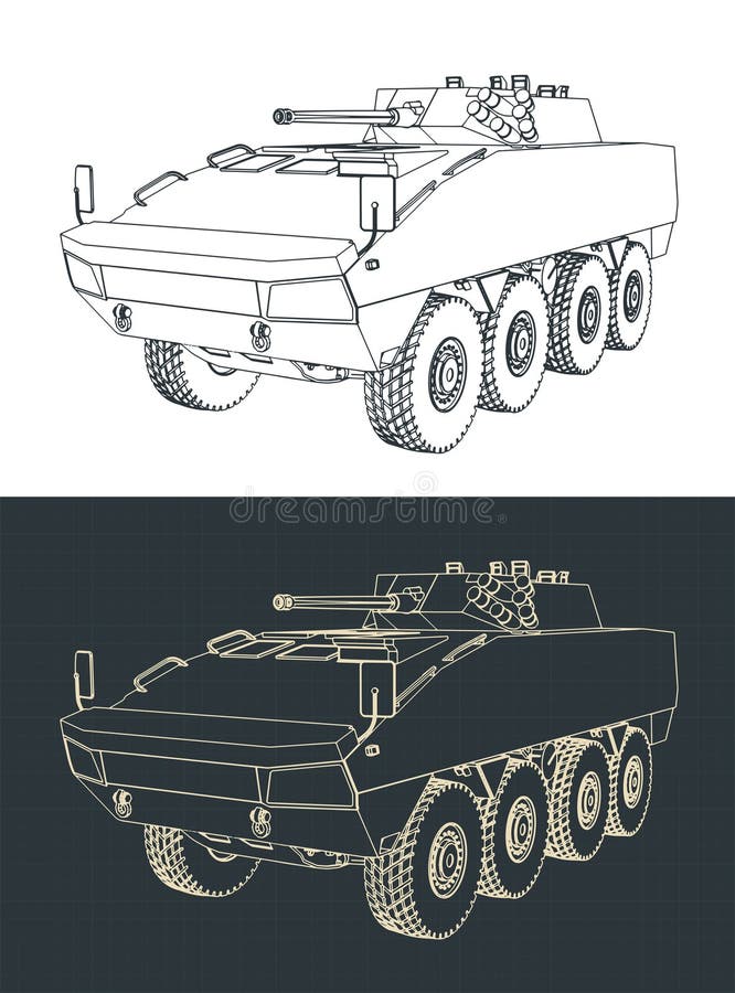 Infantry Fighting Vehicle Blueprints Stock Vector - Illustration of ... Infantry Fighting Vehicle Blueprints Stock Vector - Illustration of ...