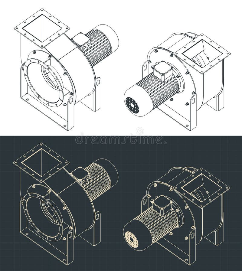 Centrifuge Air Blower Isometric Blueprints Stock Vector - Illustration ... Centrifuge Air Blower Isometric Blueprints Stock Vector - Illustration ...