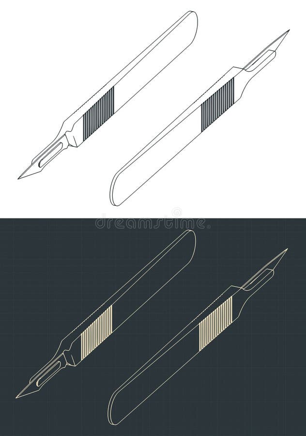 Scalpel Isometric Blueprints Stock Vector - Illustration of metal ... Scalpel Isometric Blueprints Stock Vector - Illustration of metal ...