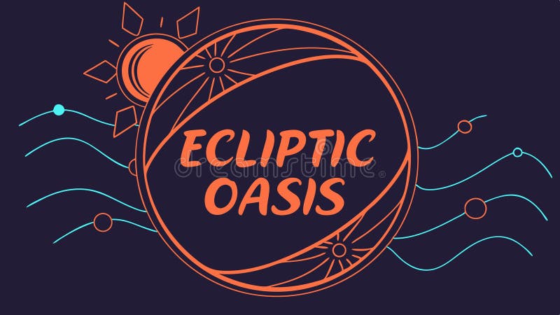 Ecliptic Oasis Brand Logo Abstract Desert Art, Vector Design Generative ...